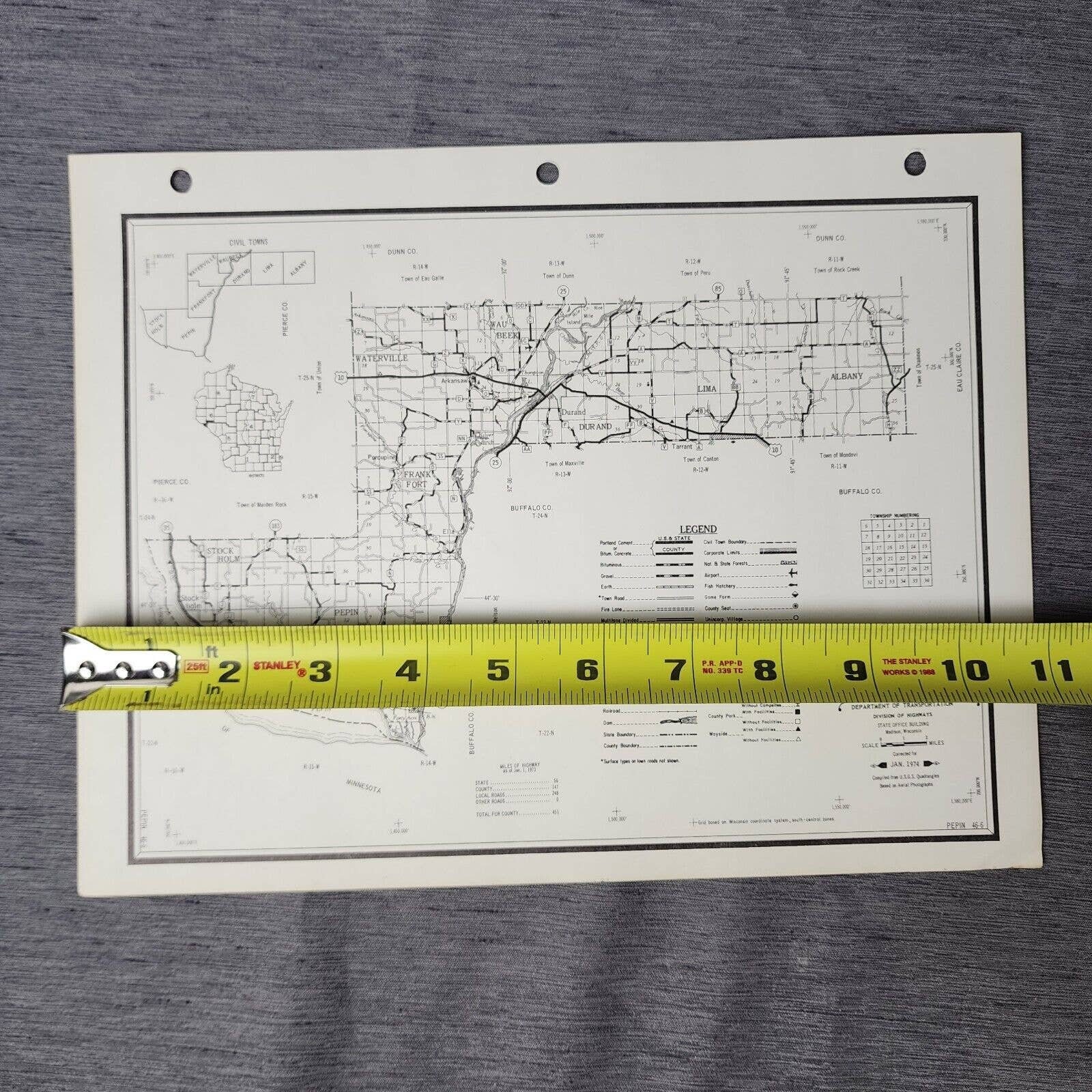 VTG Pepin County Map Wisconsin Department of Transportation Highways ...