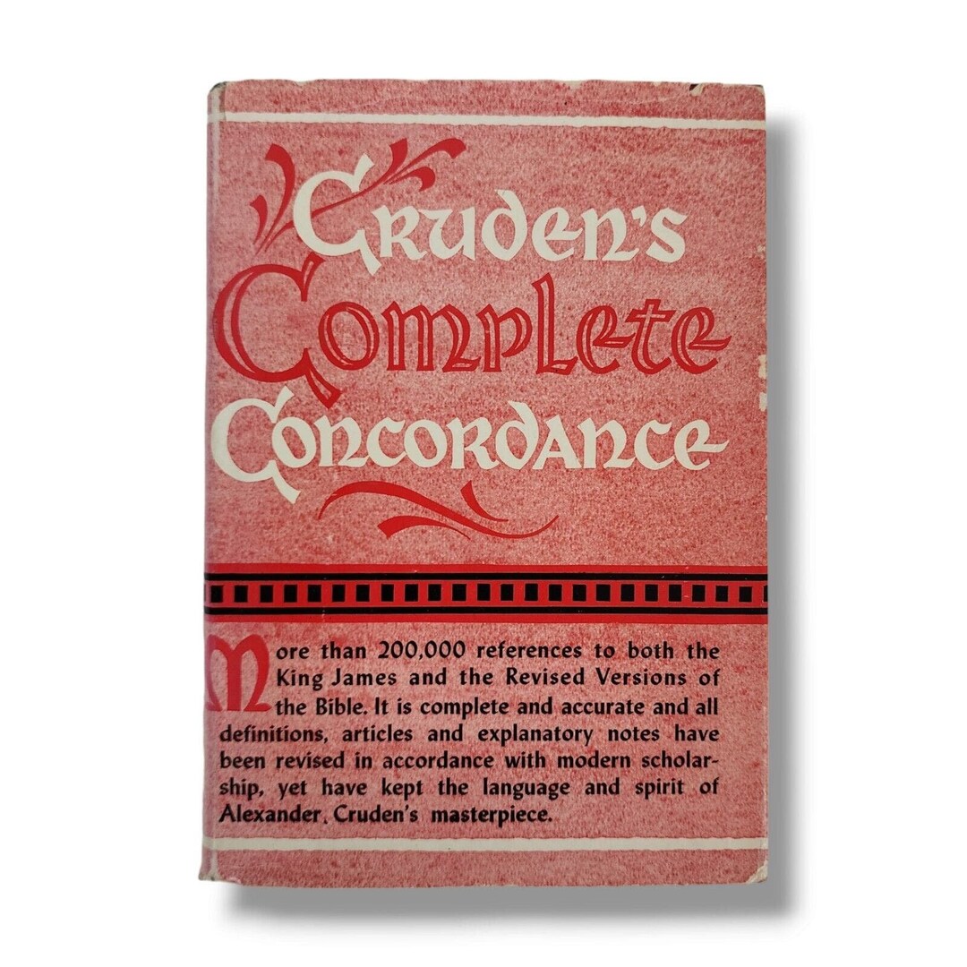 Crudens Complete Concordance Bible King James & Revised Version 1949 ...