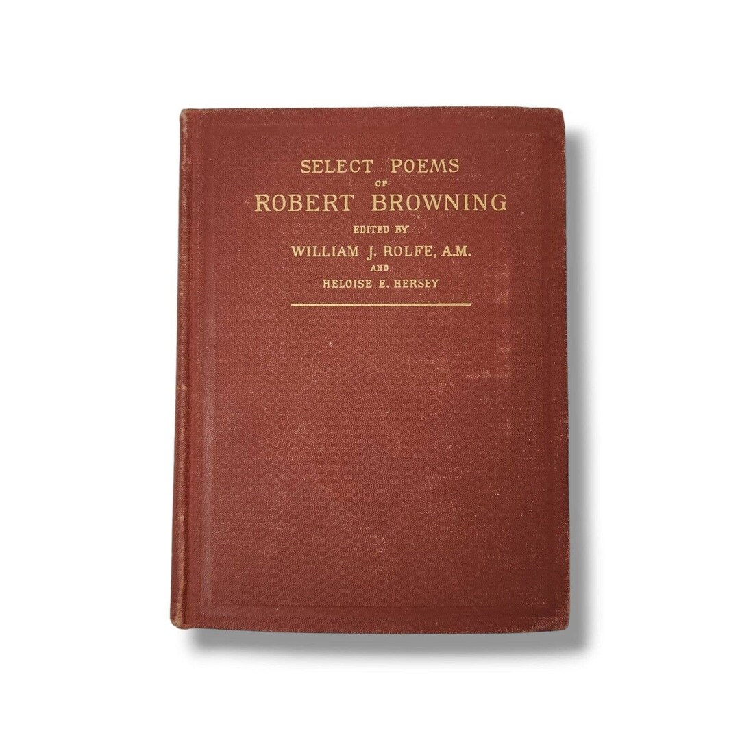 Select Poems of Robert Browning Hardcover Book 1886 Antique - Etsy