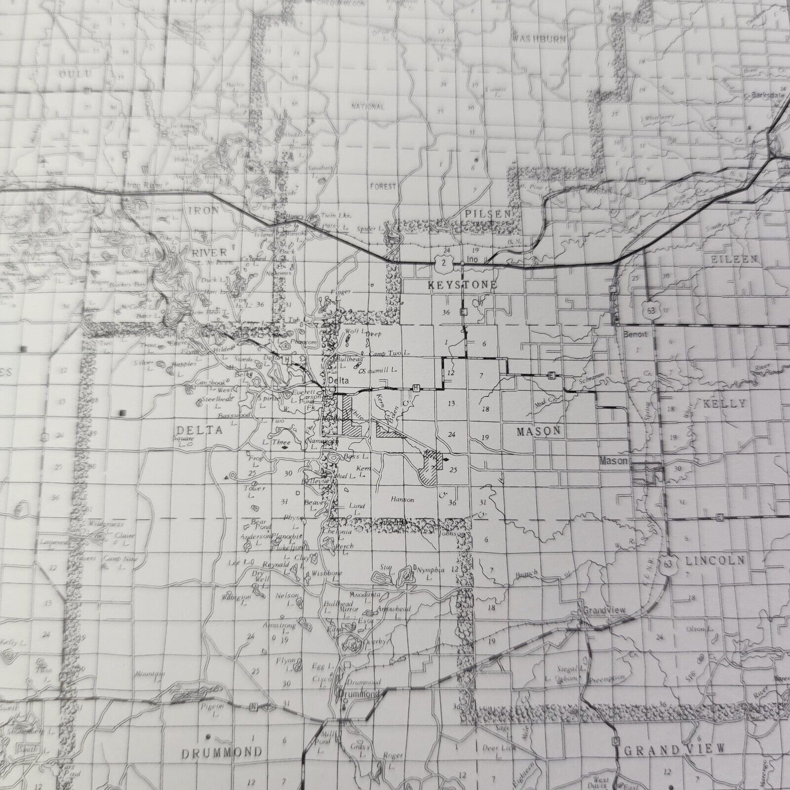 VTG Bayfield County Map Wisconsin Department of Transportation - Etsy