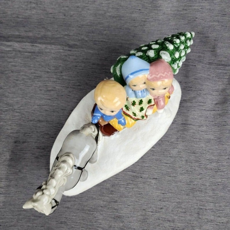 VTG Byron Molds Ceramic Christmas Tree Music Box Walking in a - Etsy