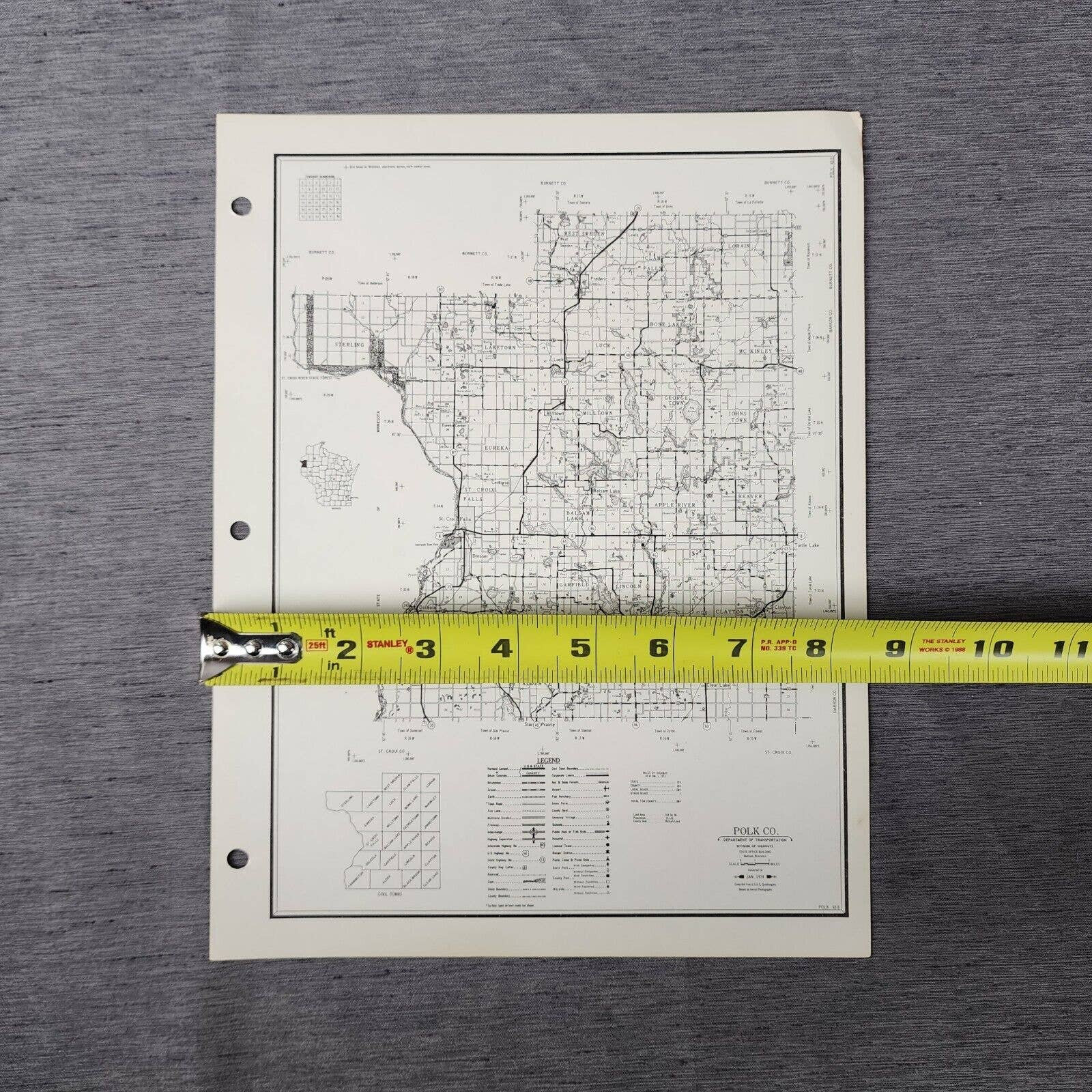 VTG Polk County Map Wisconsin Department of Transportation Highways ...