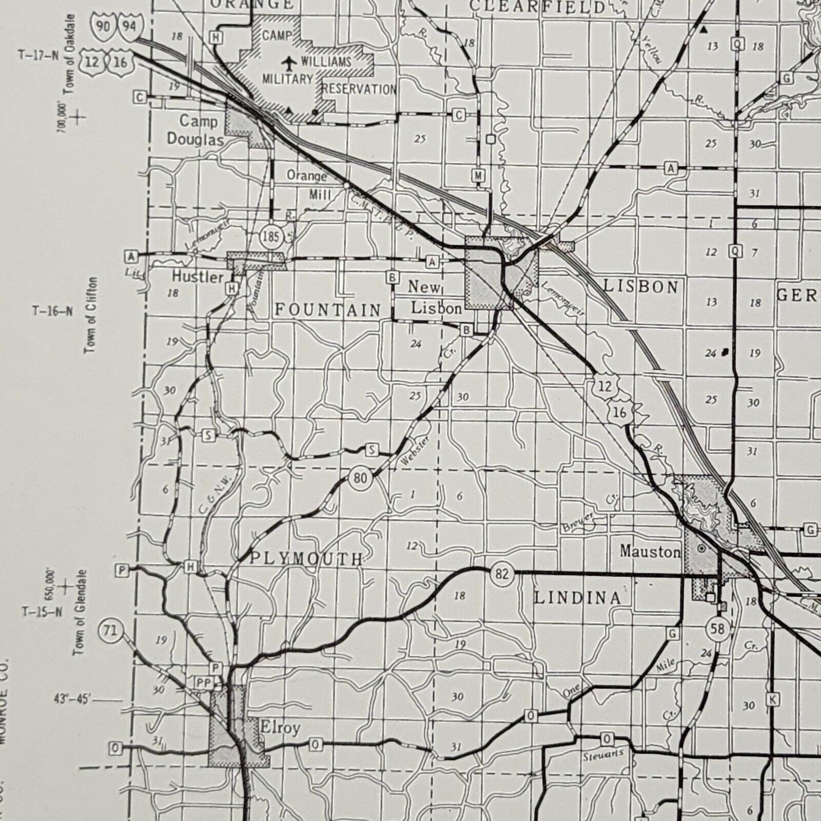 VTG Juneau County Map Wisconsin Department of Transportation - Etsy