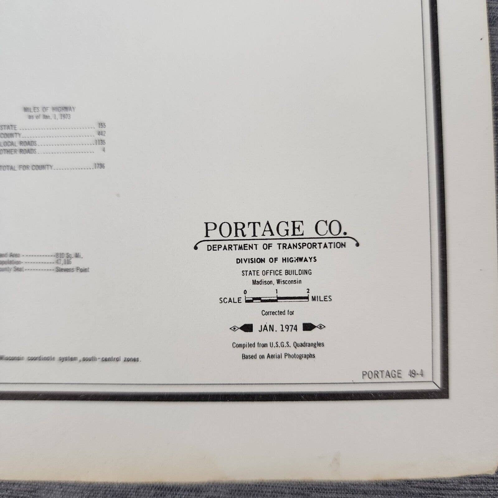 VTG Portage County Map Wisconsin Department of Transportation Highways ...