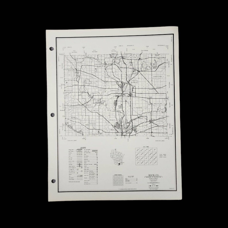 VTG Rock County Map Wisconsin Department of Transportation Highways ...
