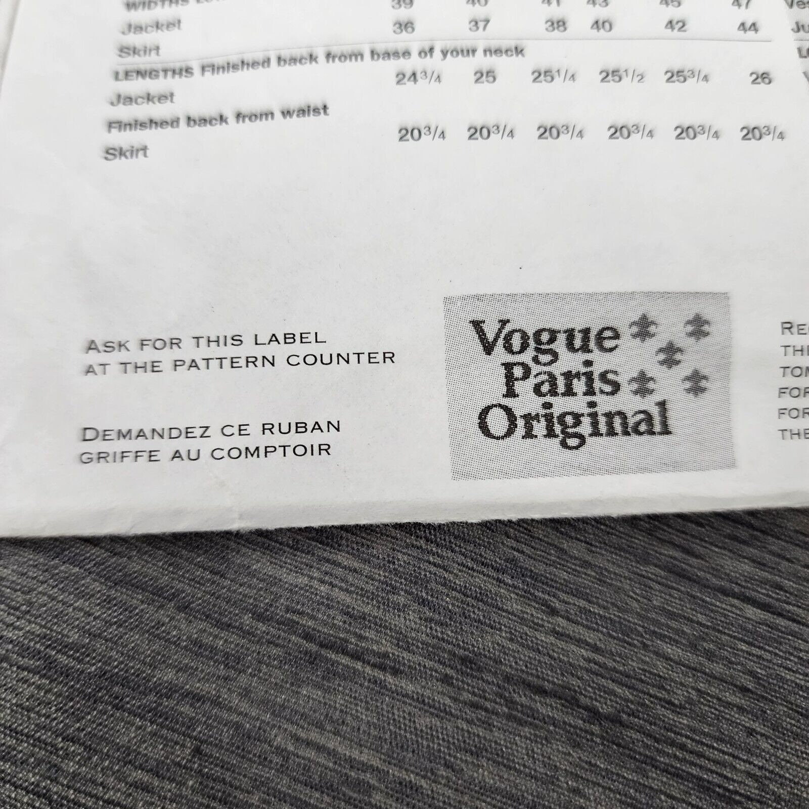 Vogue Yves Saint Laurent YSL Pattern Blazer Jacket Shawl 2036 Size 8 10 ...