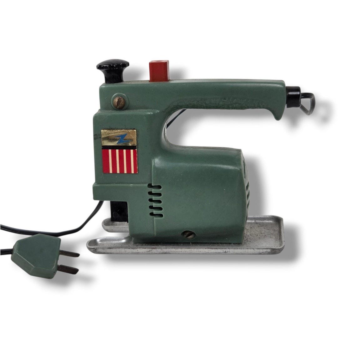 Vintage 1969 Ideal Power Mite Sabre Saw Mini Toy Tool Powermite Green ...
