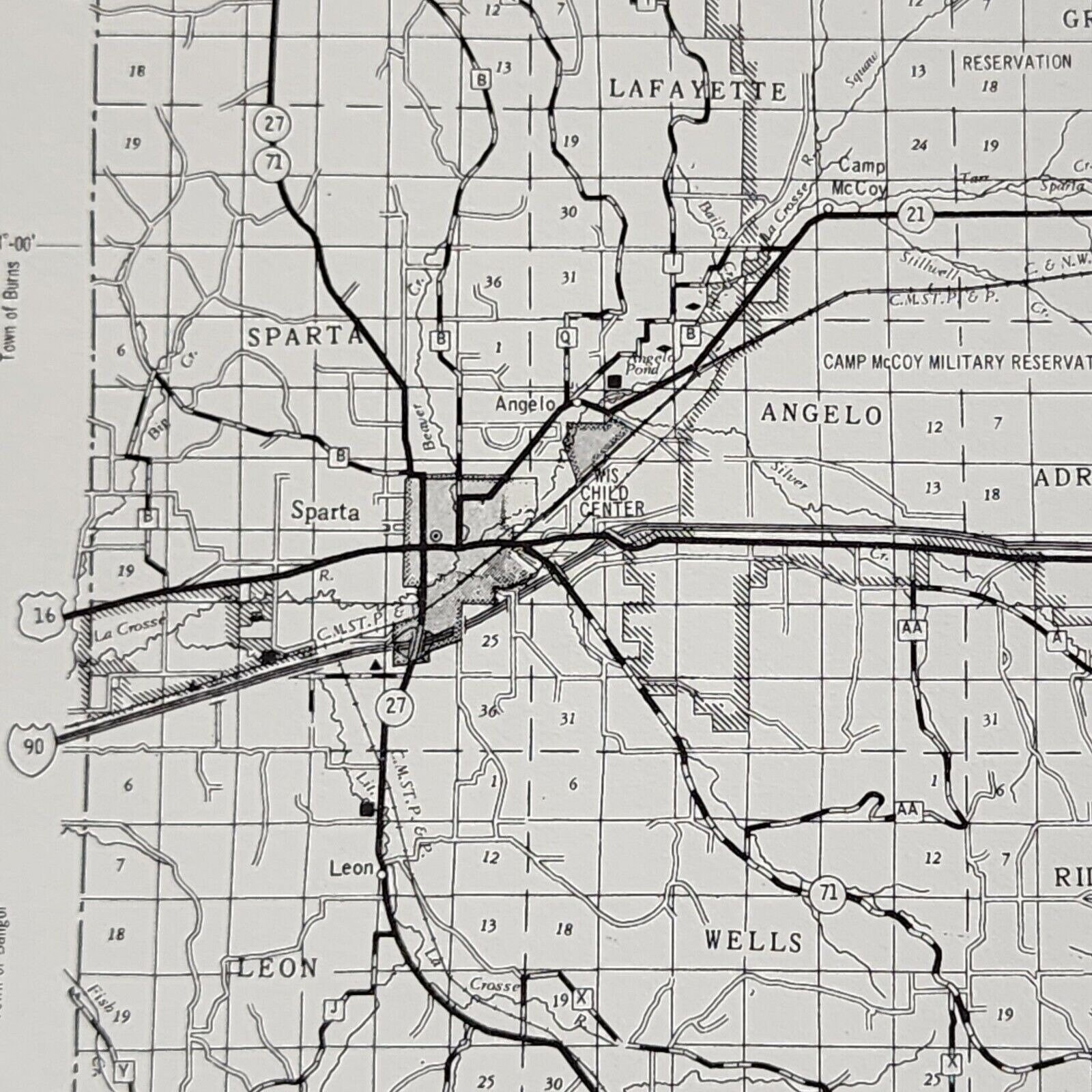 VTG Monroe County Map Wisconsin Department of Transportation Highways ...