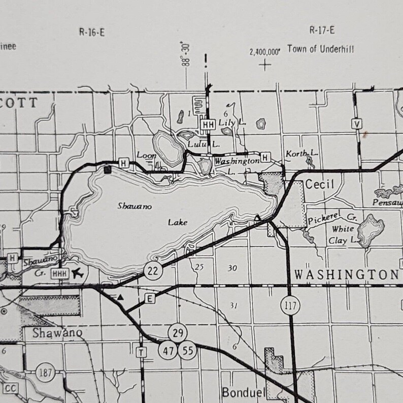VTG Shawano County Map Wisconsin Department of Transportation Highways ...