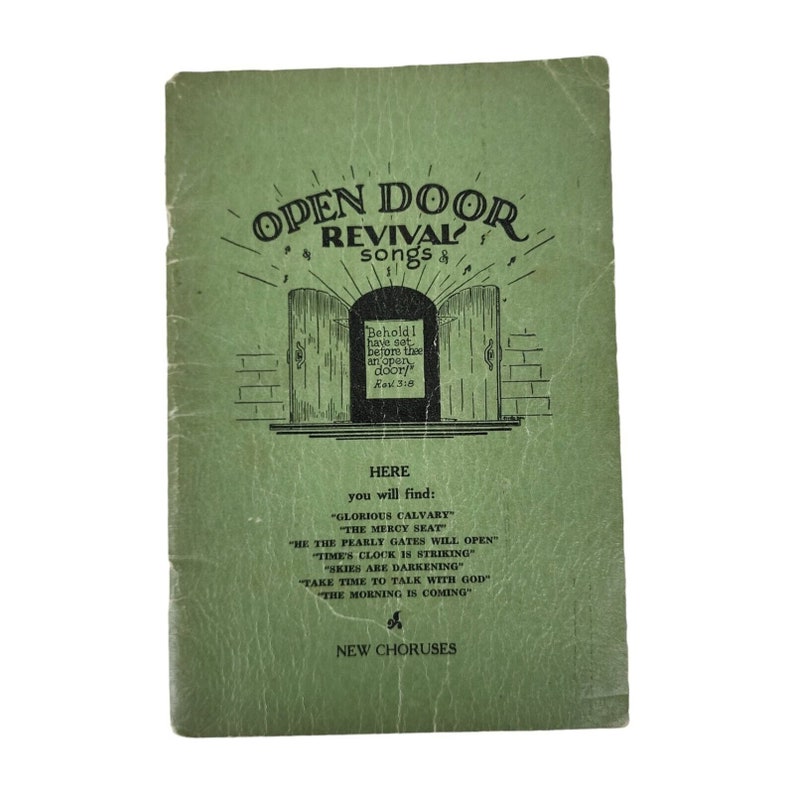 Open Door Revival Gospel Songs VTG Song Book Christian Church Hymns ...