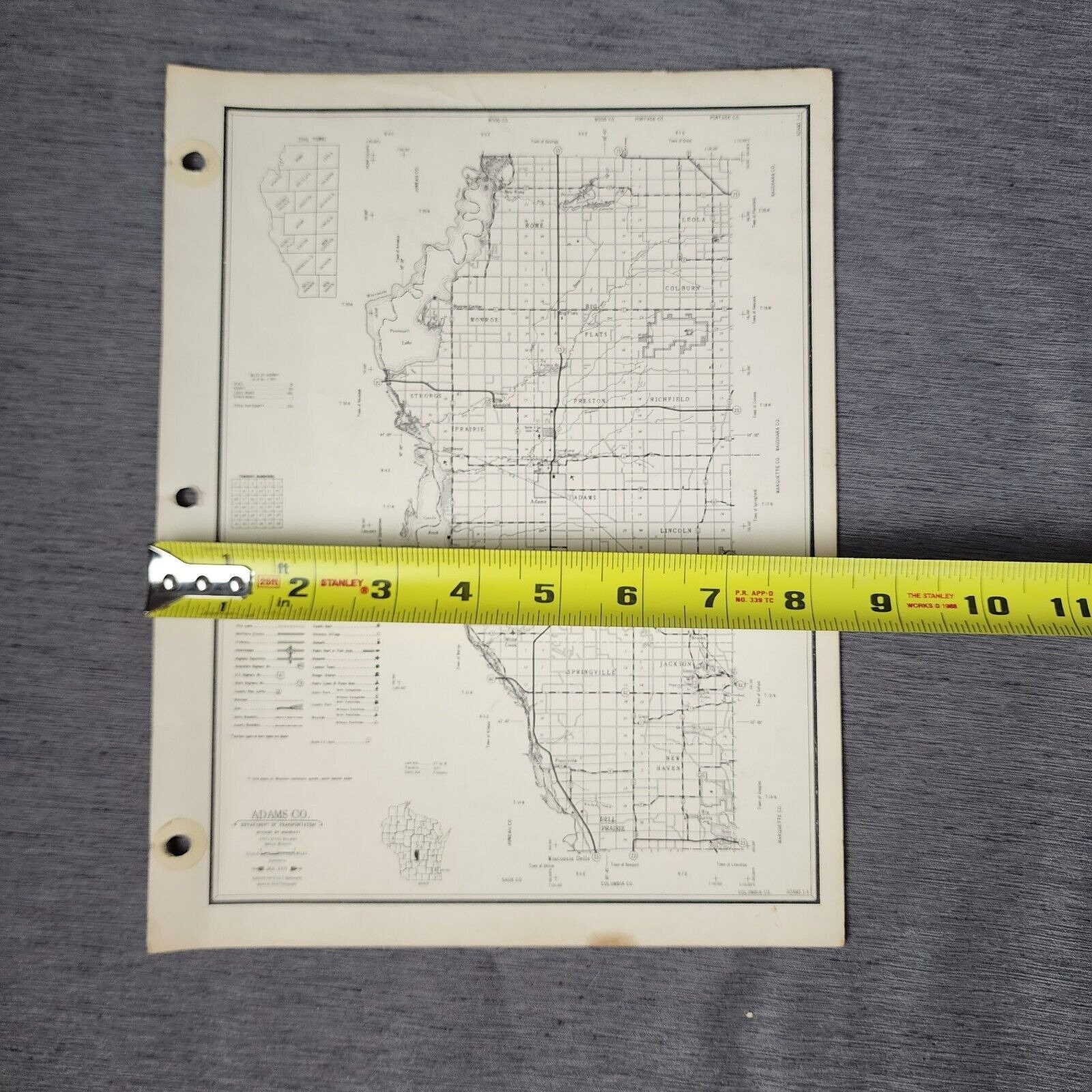 VTG Adams County Map Wisconsin Department of Transportation Highways ...
