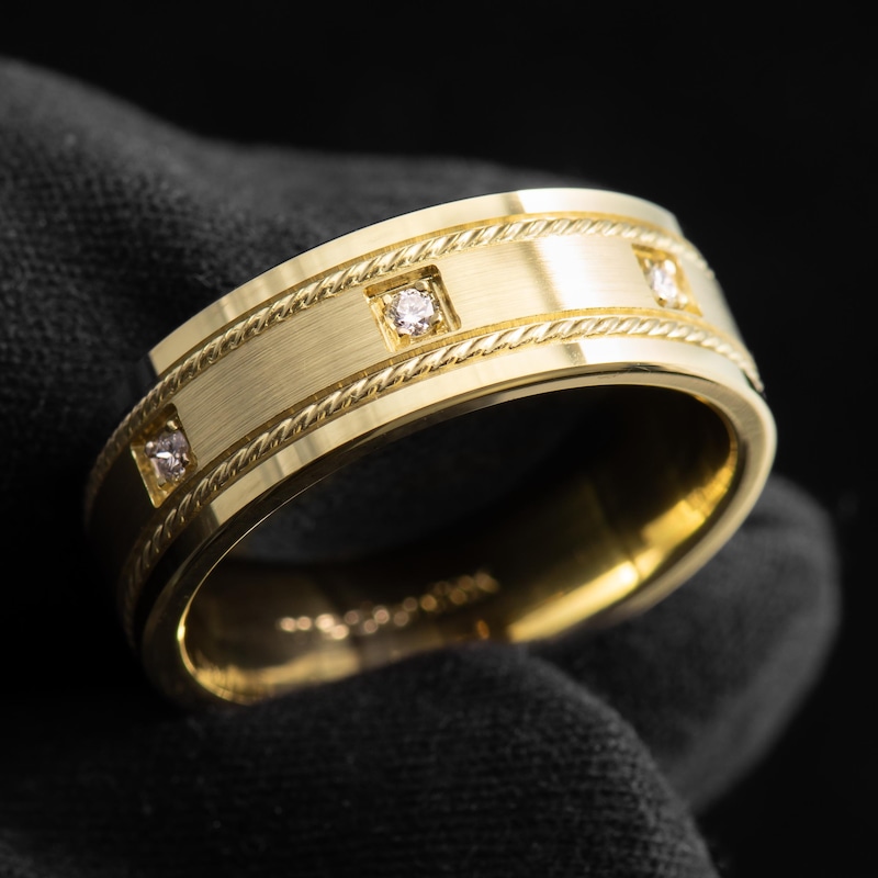 Gold Ring Rope Ring Mens - Etsy