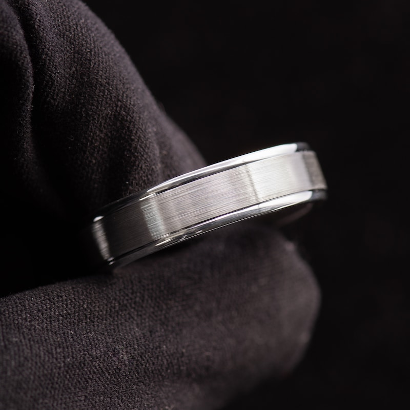 Brushed Silver Ring - Etsy
