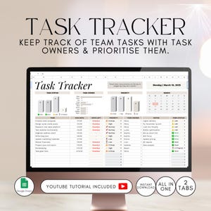 Google Sheets Team Task Tracker With Calendar | Simple Project ...