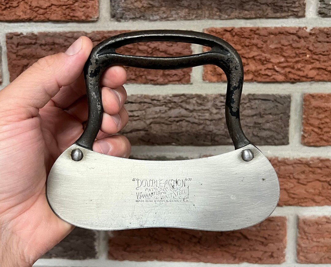 Antique "double Action" Cast Iron and Stainless Steel Dough Cutter ...