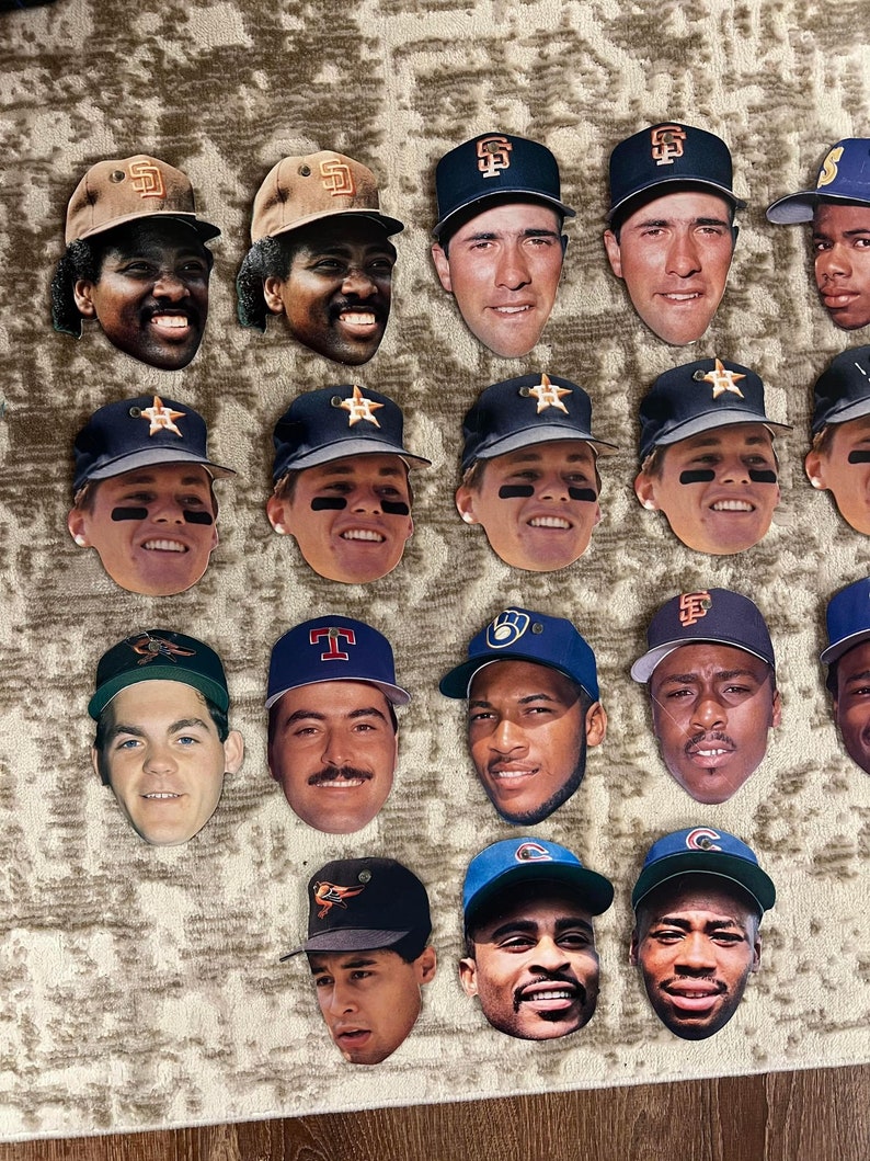 1990 Topss Baseball Cards - Big Heads - Vintage Oversized Sports Cards ...