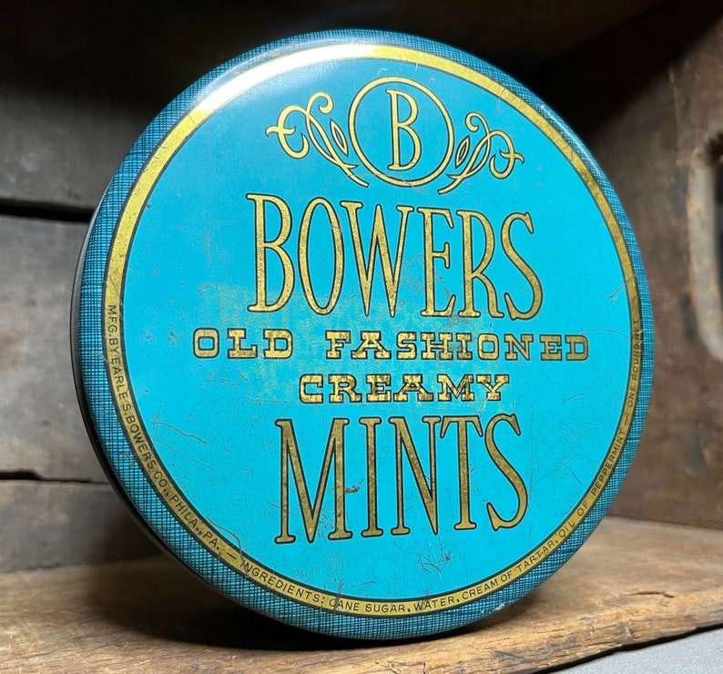 Bowers Old Fashioned Creamy Mints Tin Can - Antique General Store ...