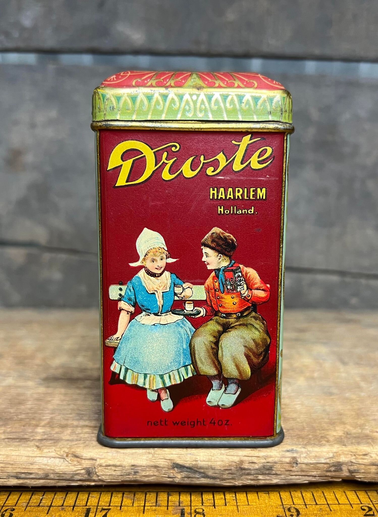 Droste's Dutch Process Cocoa Antique Tin - Made in Holland - Vintage ...