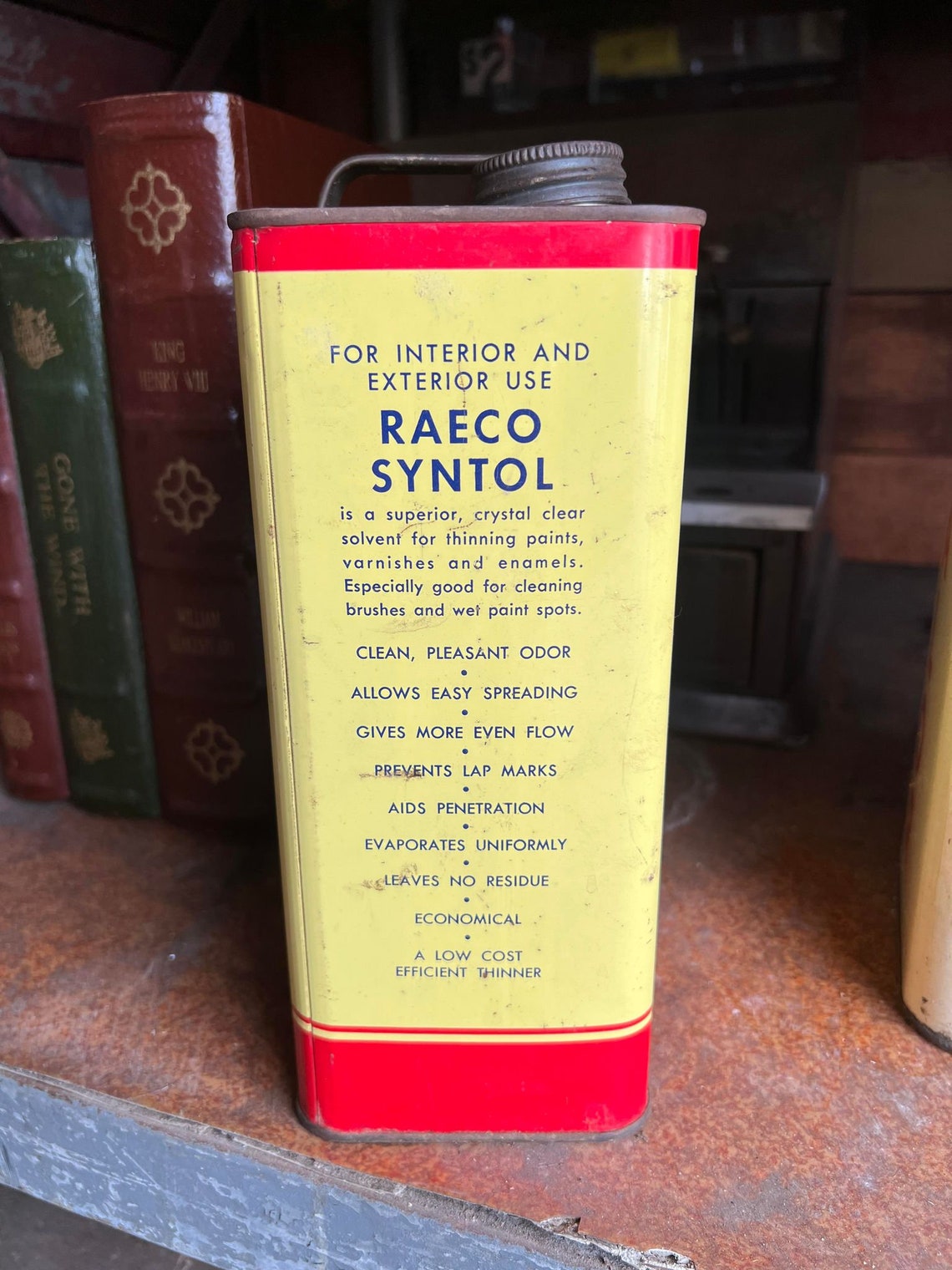 Vintage RAECO Syntol Paint Thinner Can - JH Rae Oil Co. - Rochester NY ...