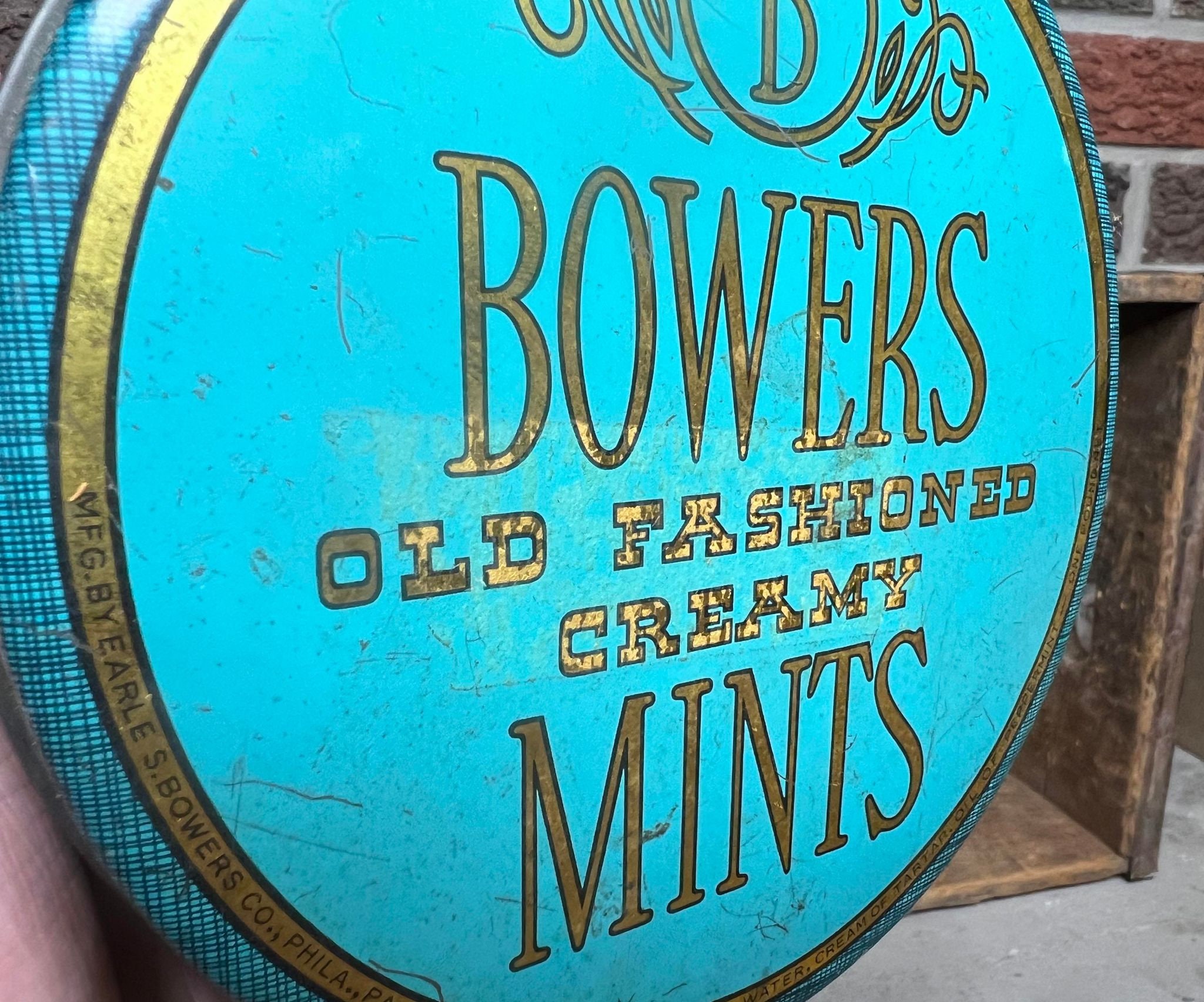 Bowers Old Fashioned Creamy Mints Tin Can - Antique General Store ...