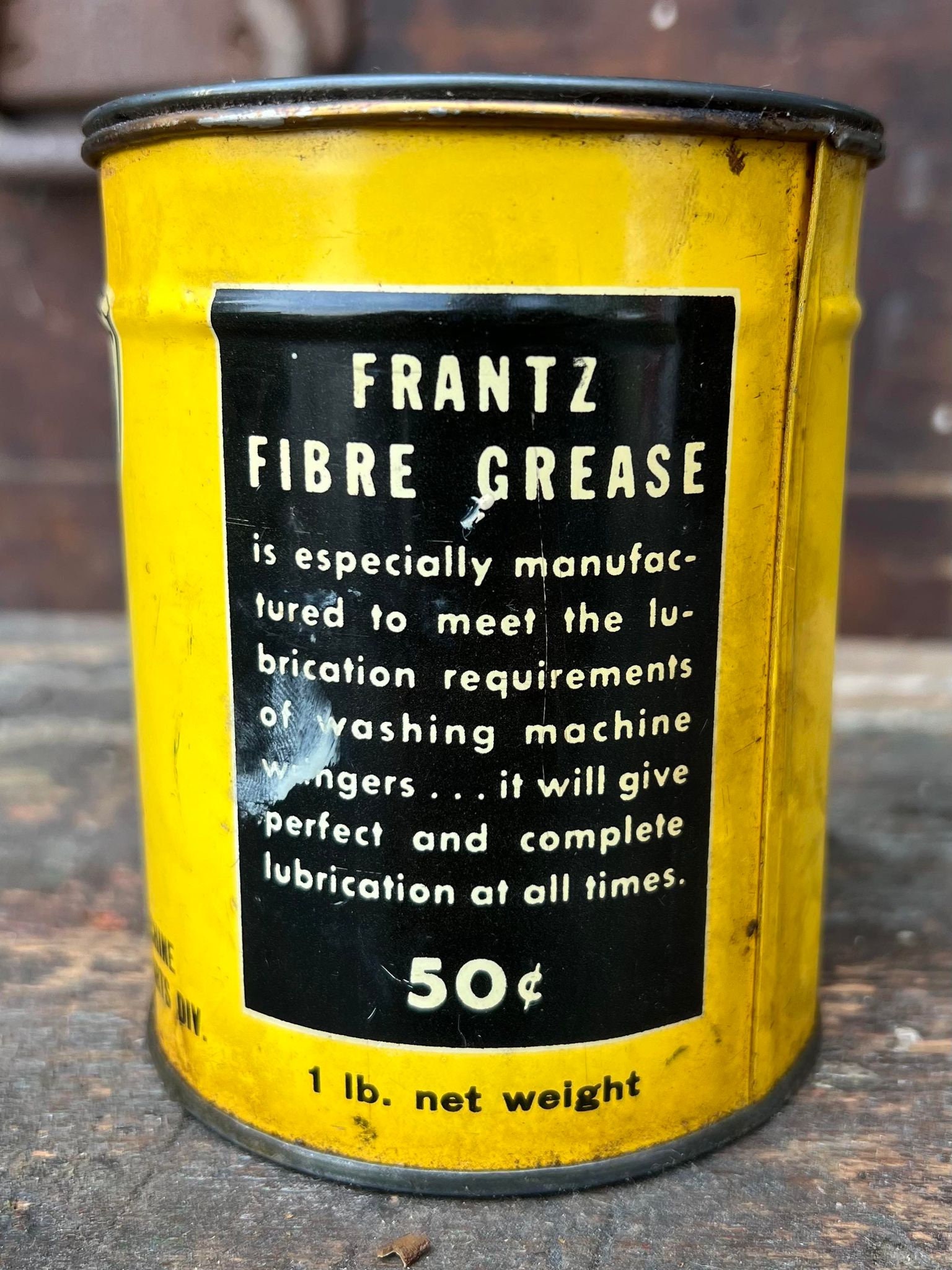 Frantz Wringer Washer Grease Can - Antique Advertising Tin - Vintage ...