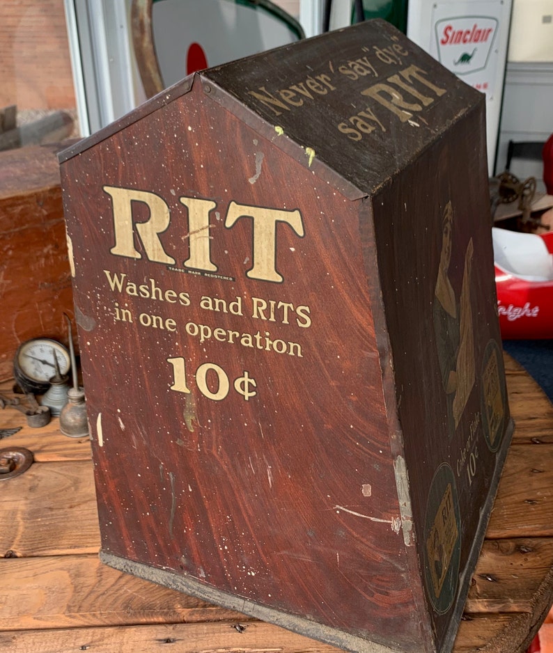 Antique RIT Dye Store Display Cabinet Original Vintage | Etsy