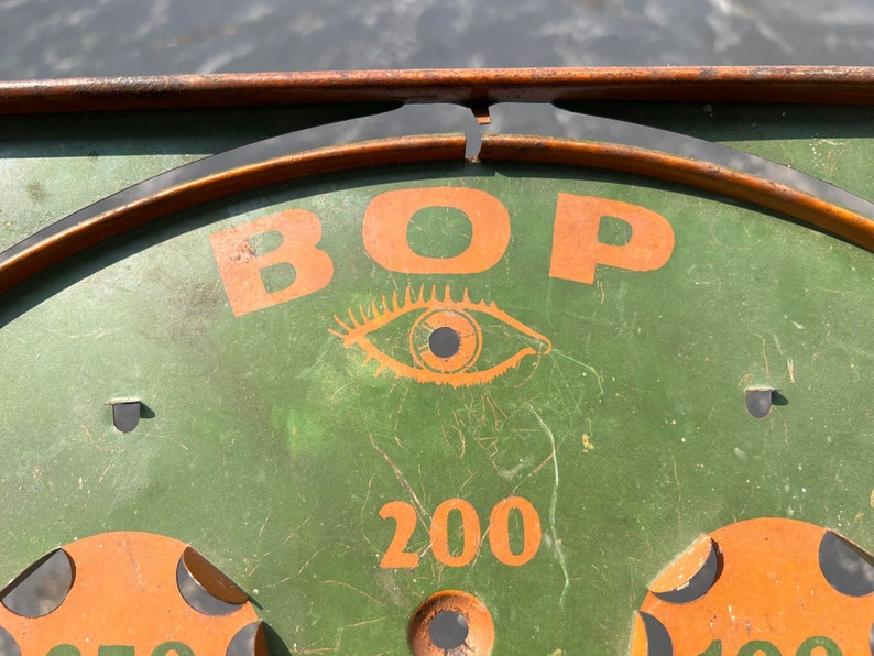 Antique BOP-EYE Marble Pinball Game - Vintage Metal Toy Table Top Game ...
