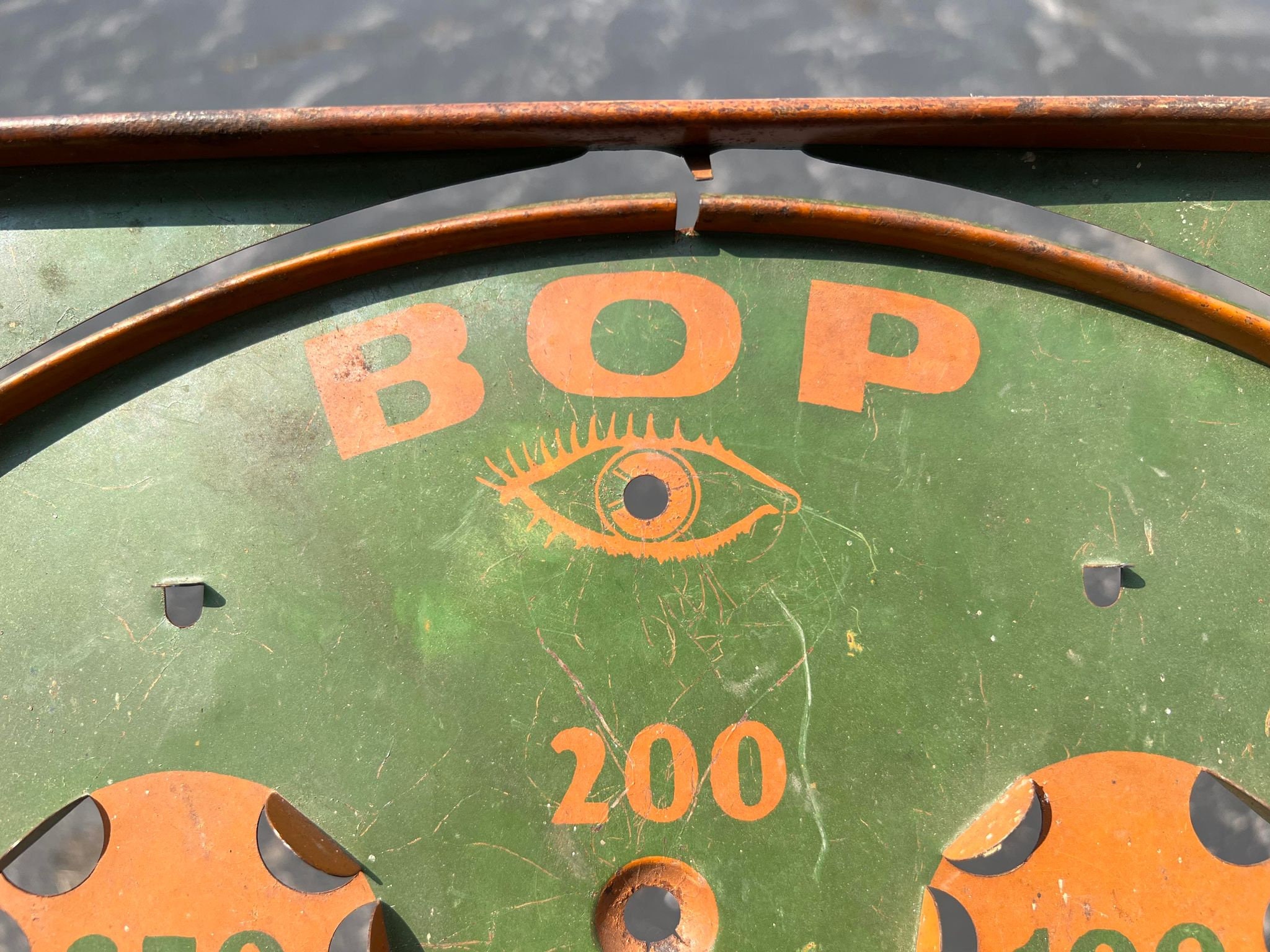 Antique BOP-EYE Marble Pinball Game Vintage Metal Toy Table Top Game ...