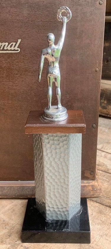 Vintage Olympic Style Trophy - Retro Award - Olympic Game Rings ...