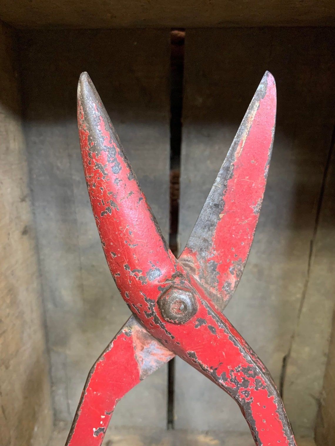 Antique Industrial Metal Shears Tin Snips Giant Scissors | Etsy