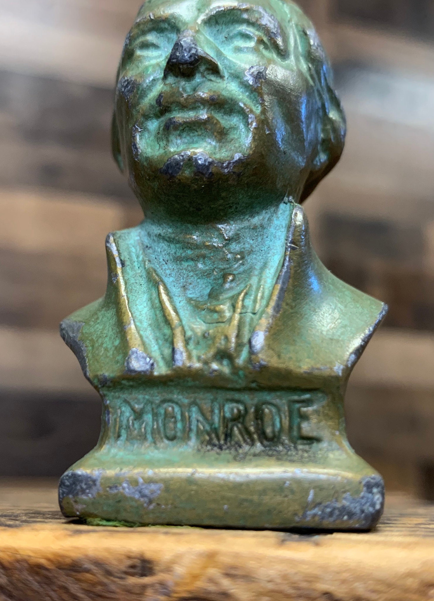 President James Monroe Bronze Bust Miniature Figure | Etsy