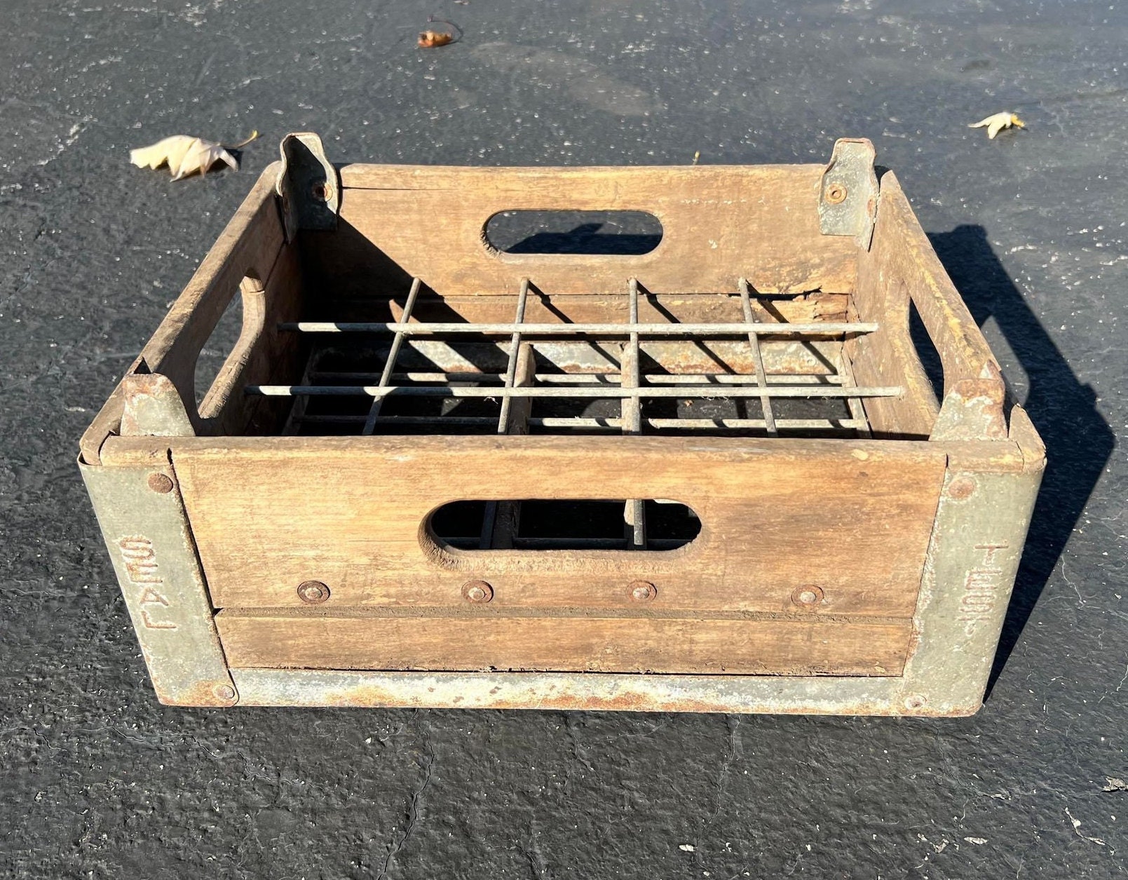 Antique Sealtest Milk Crate - Vintage Industrial Stackable Dairy Crate ...