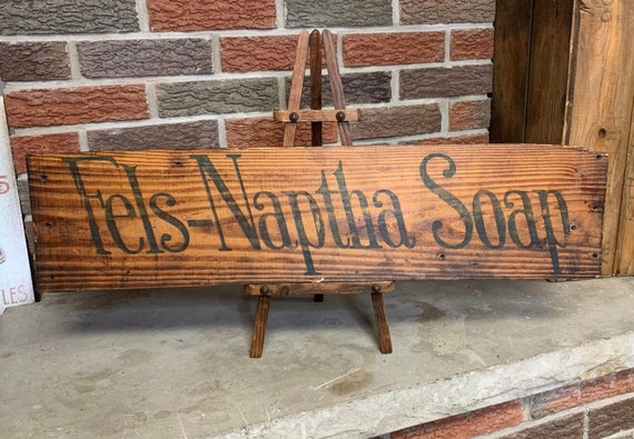 Antique Fels Naphtha Soap Sign Vintage Wood Crate Side | Etsy