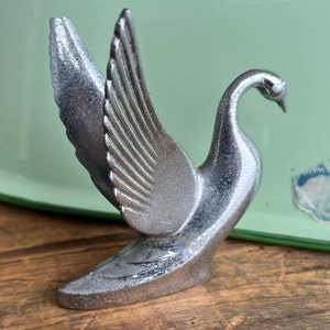 Antique Swan Chrome Hood Ornament - Vintage Automobilia - Antique ...