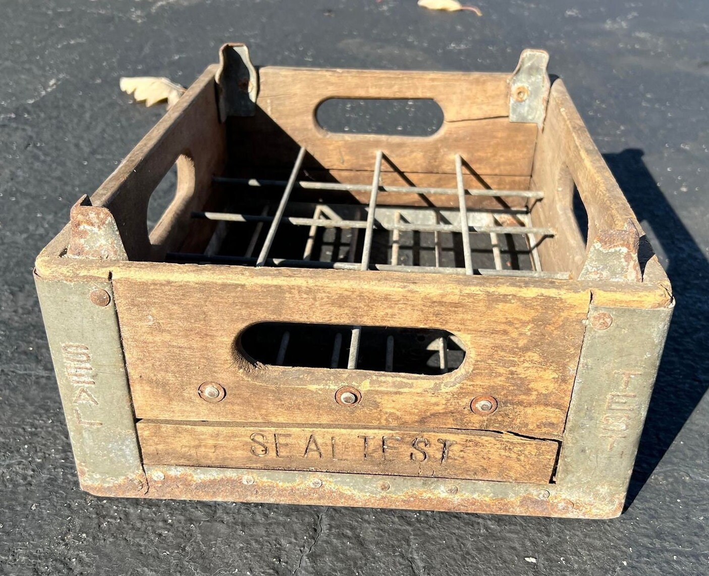 Antique Sealtest Milk Crate Vintage Industrial Stackable Dairy Crate ...
