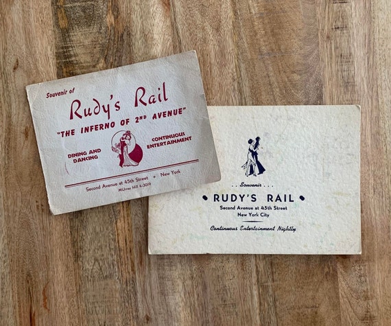 Vintage Rudy's Rail Souvenir Photo Booklets Second Ave. | Etsy