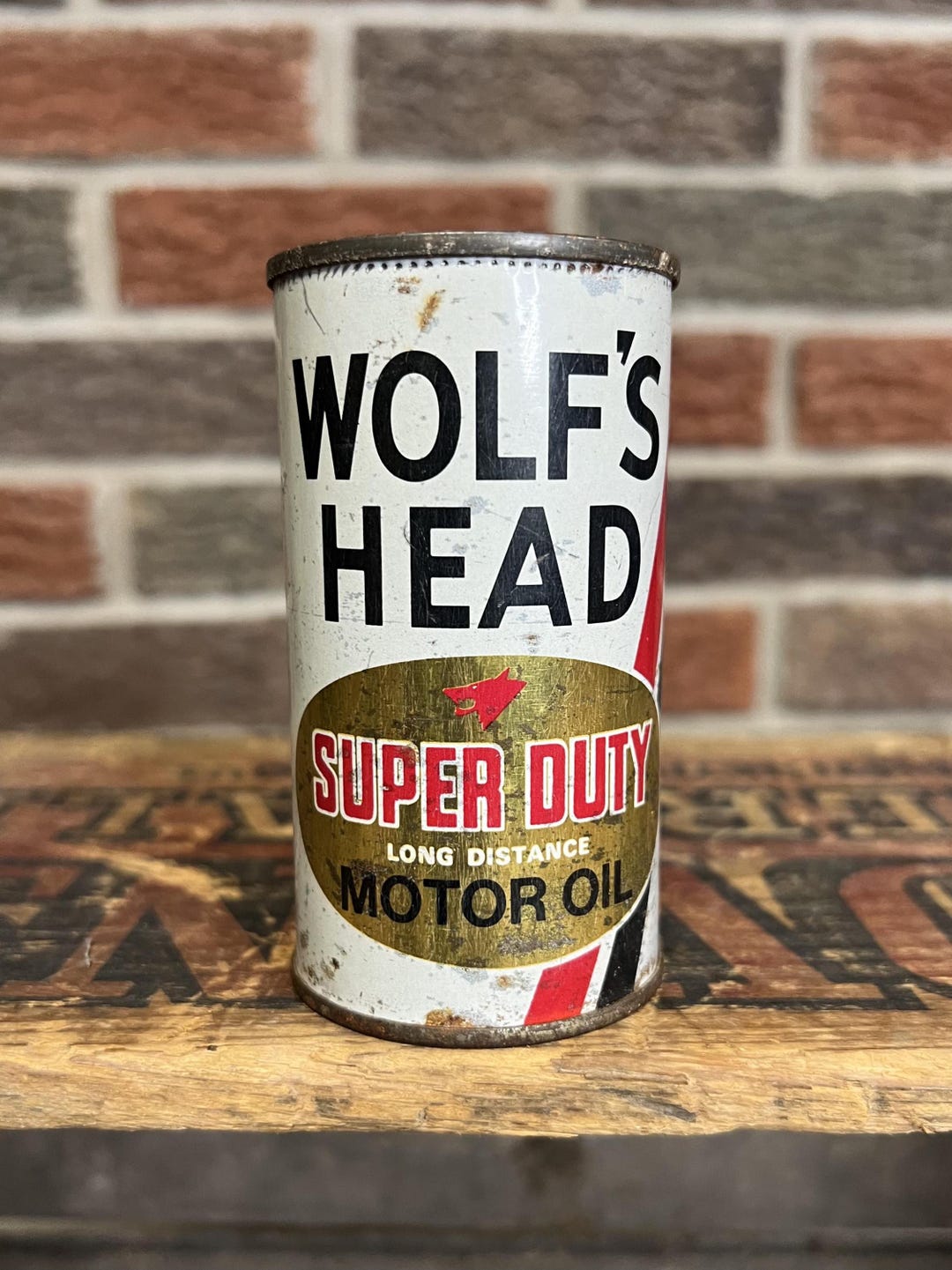 Vintage Wolf's Head Super Duty Long Distance Motor Oil Collectible Bank ...
