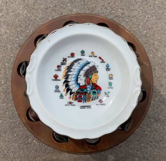 Vintage Native American Decor Retro Ashtray Dish Made in | Etsy