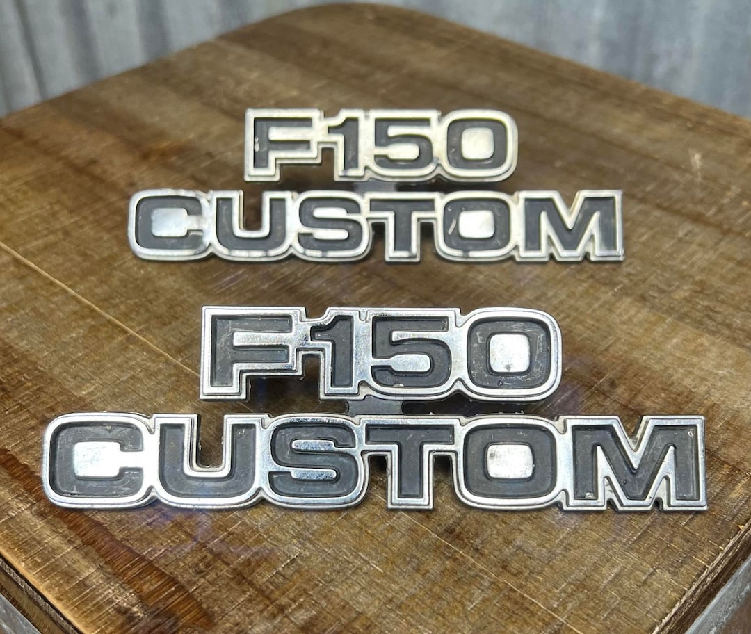 TWO Ford F150 Custom Truck Emblems - Vintage Ford Motor Co - Gas and ...