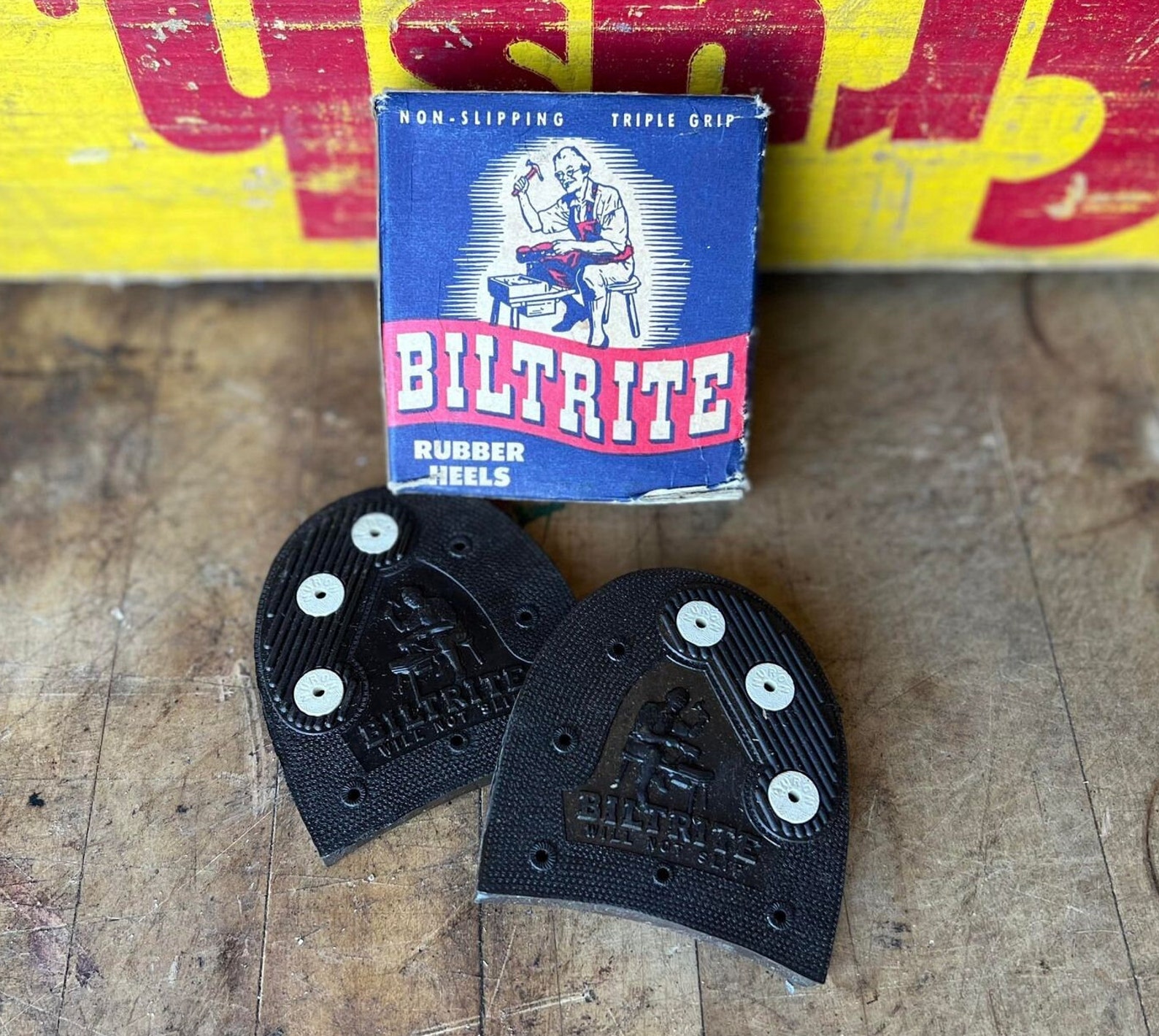 Biltrite Rubber Heels - Vintage Shoes Boots - Cobbler Tools Original ...
