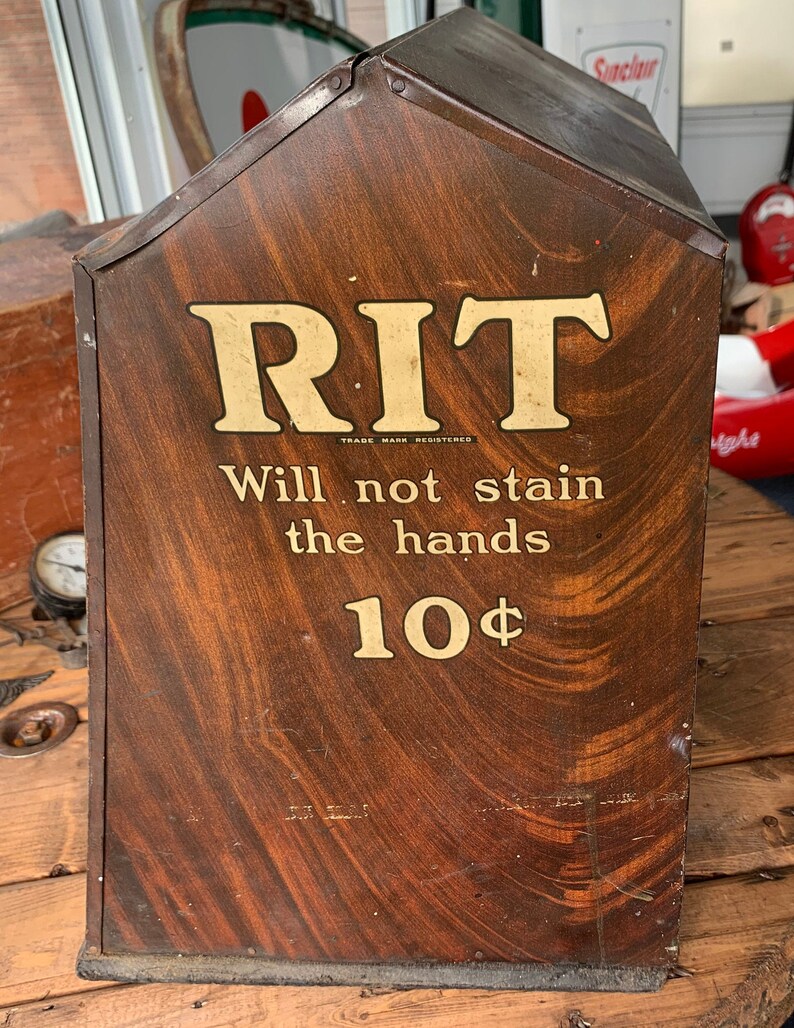 Antique RIT Dye Store Display Cabinet Original Vintage | Etsy