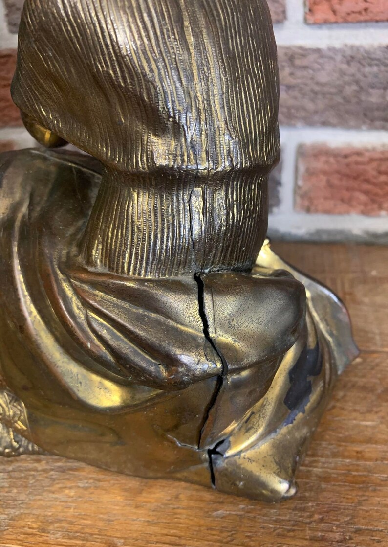 Antique Victorian Clock Topper Spelter Statue Woman With | Etsy