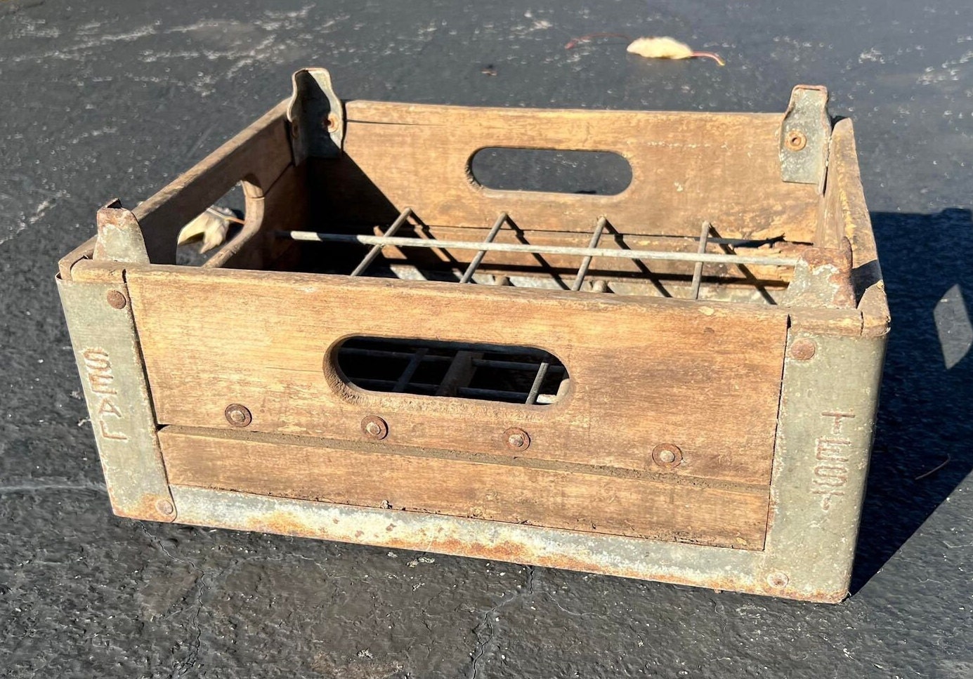 Antique Sealtest Milk Crate - Vintage Industrial Stackable Dairy Crate ...