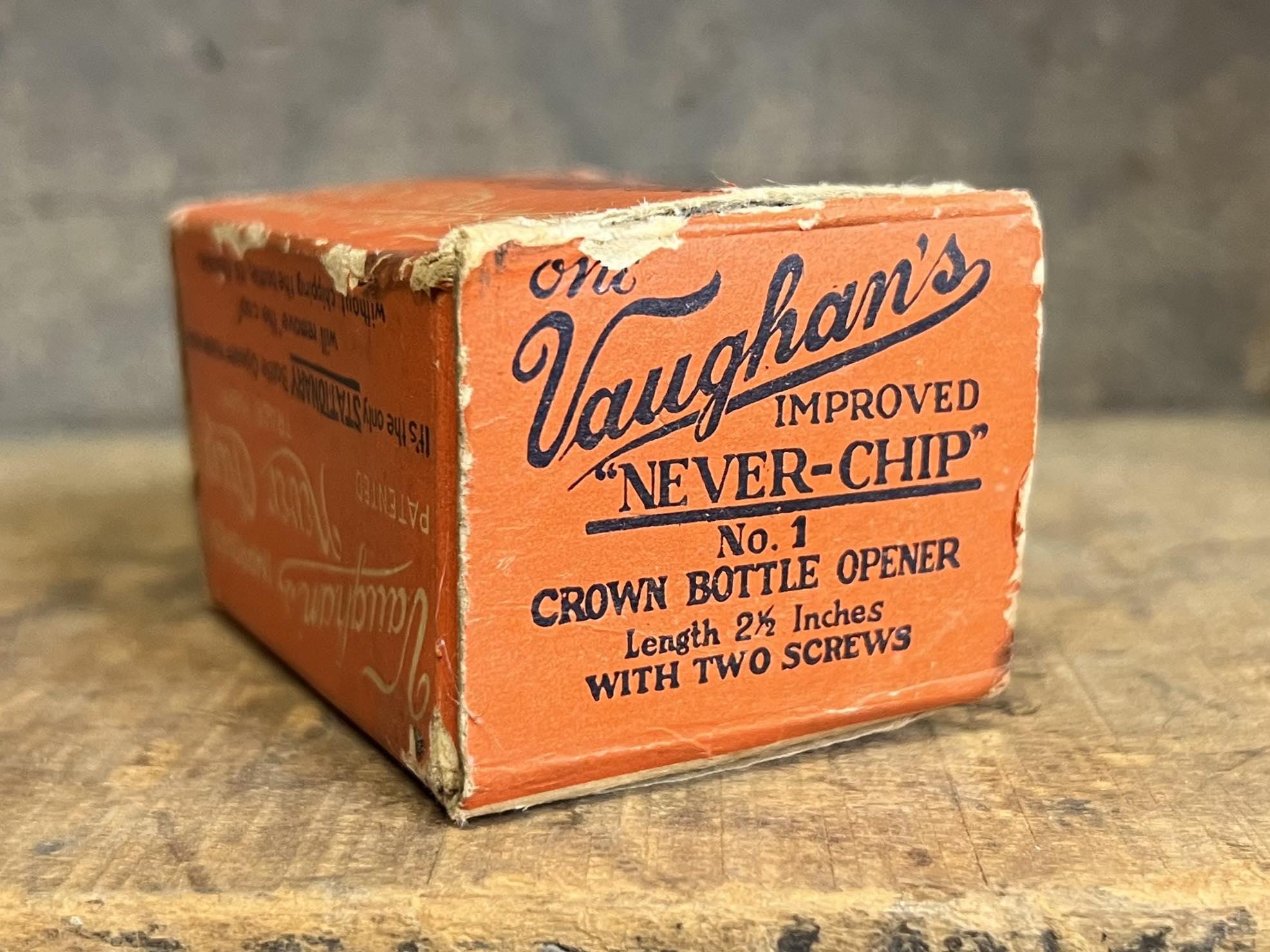 Vaughan's Improved Never Chip Crown Bottle Opener - Chicago Illinois ...