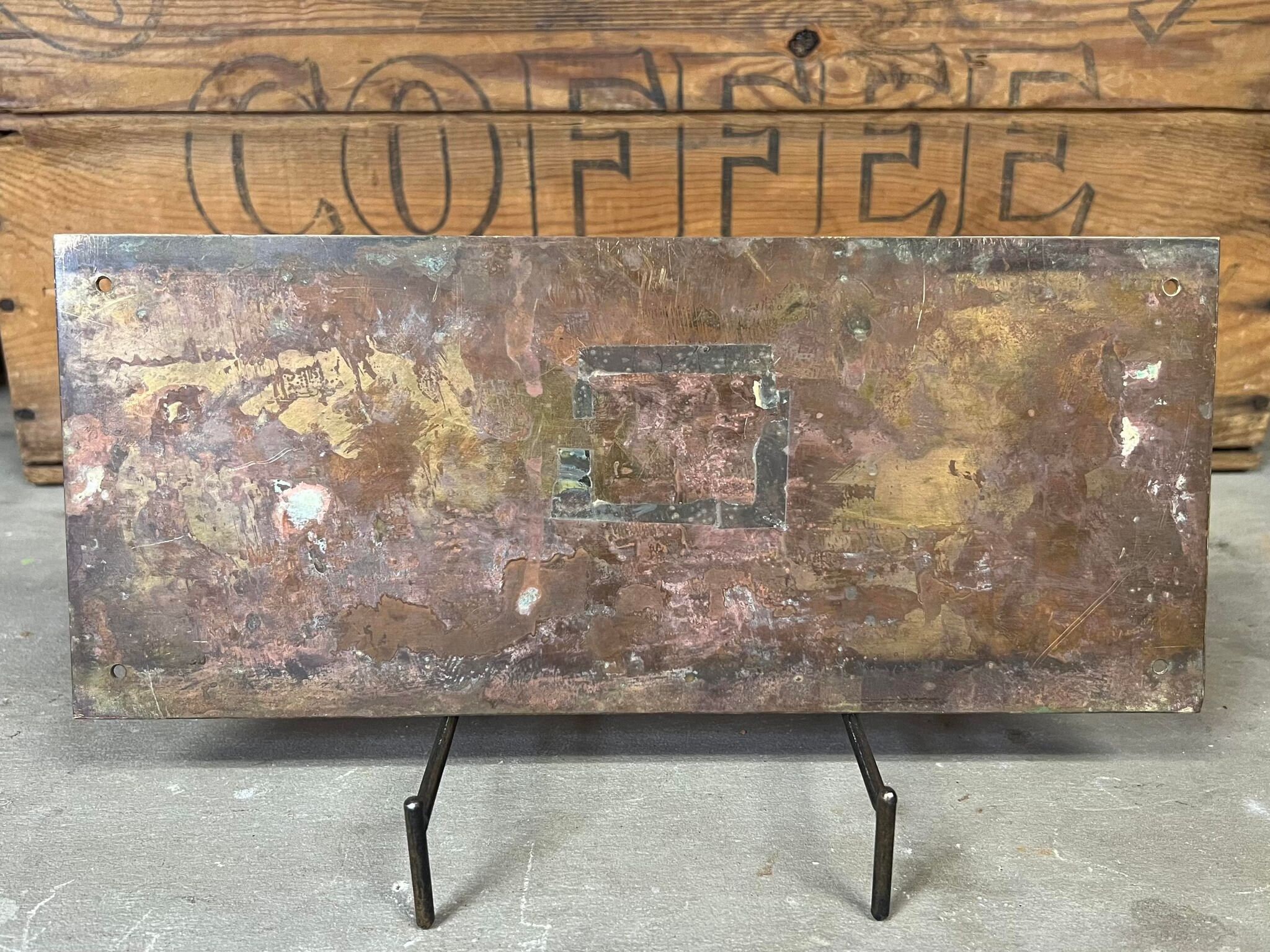 Antique Brass Cemetery Grave Memorial Marker Sign Mrs. OG - Etsy