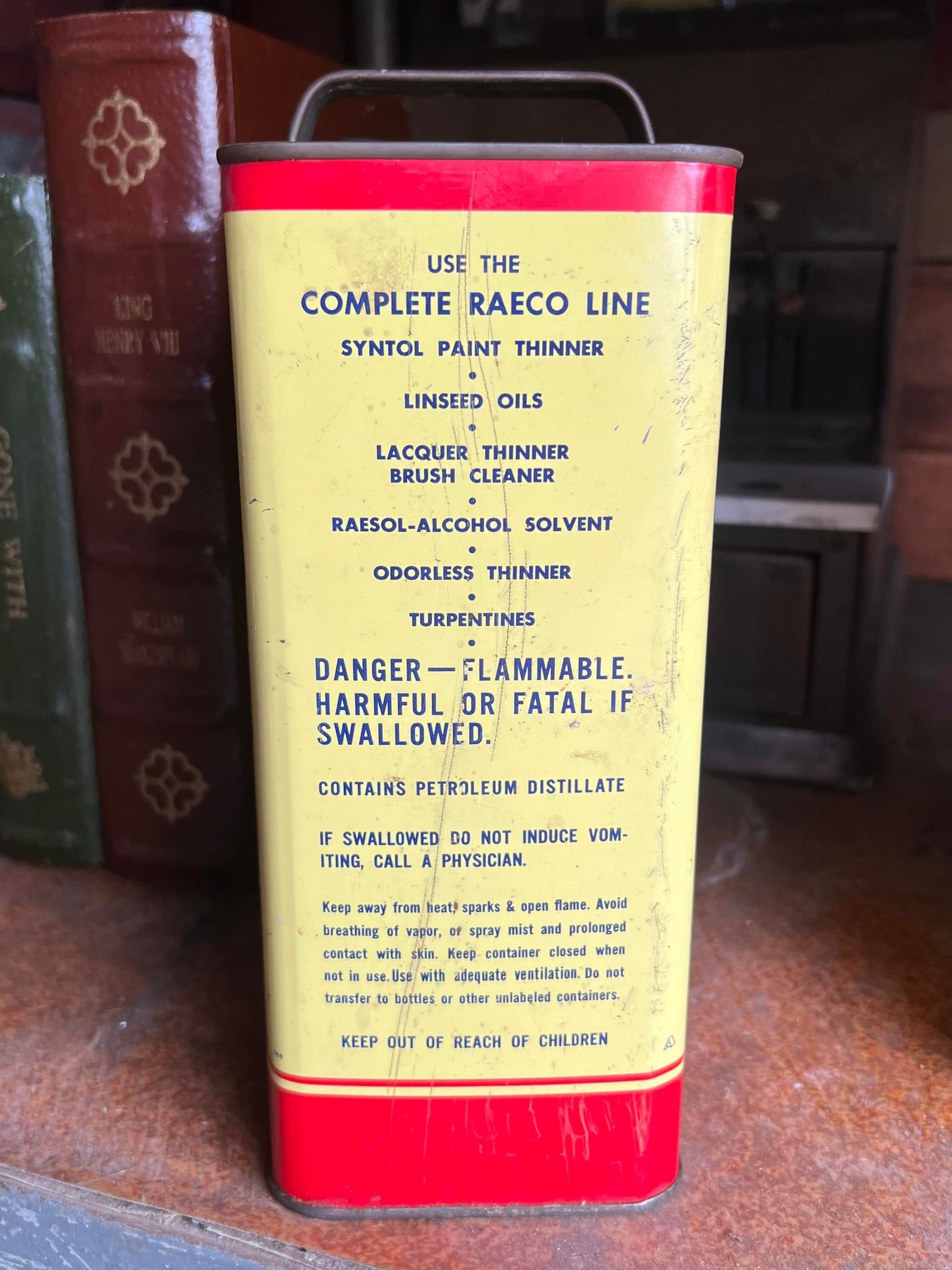 Vintage RAECO Syntol Paint Thinner Can - JH Rae Oil Co. - Rochester NY ...