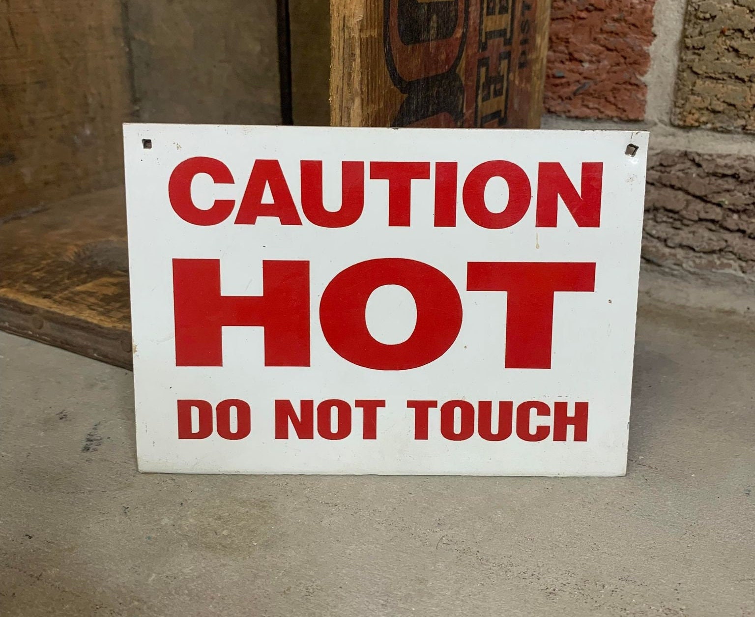 Caution HOT Do Not Touch Sign Small Aluminum Funny Sign | Etsy