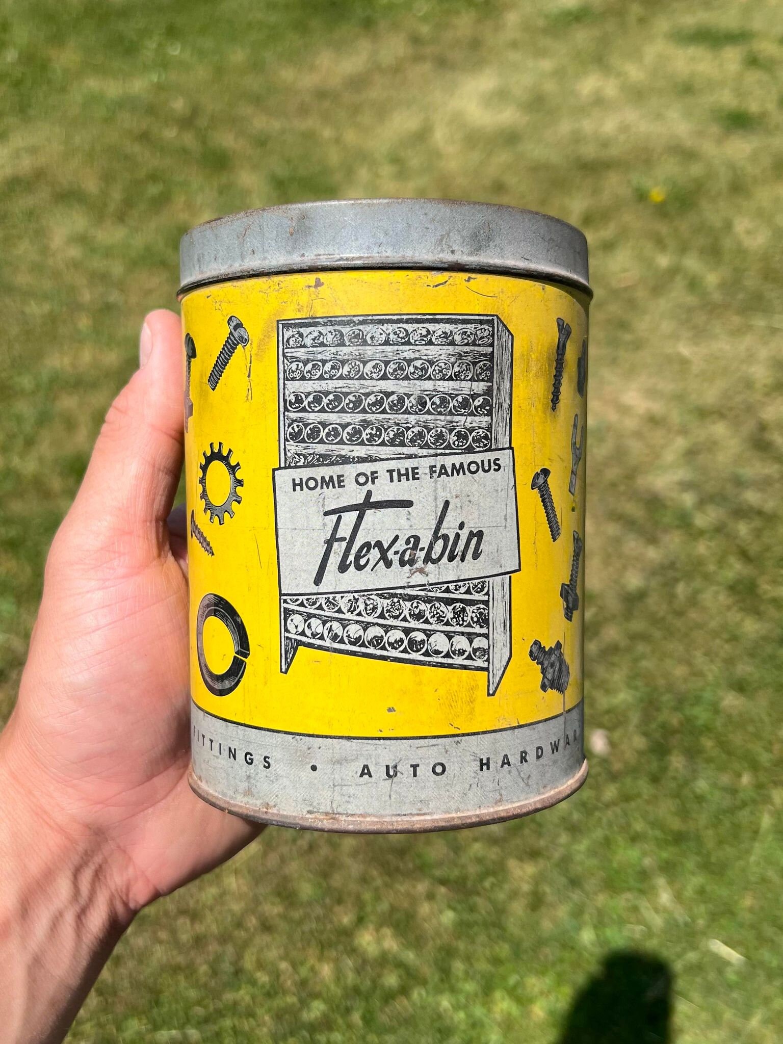 Automotive Hardware Co. AH Fasteners Can - Nuts Bolts Antique Tools ...