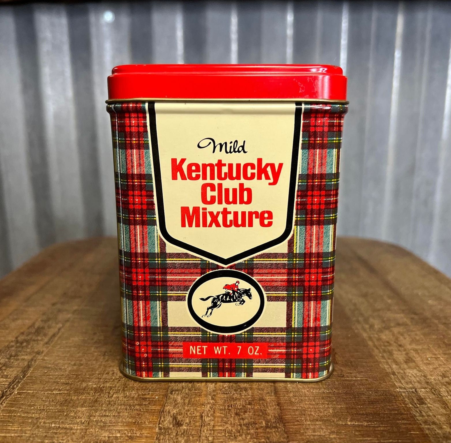 Kentucky Club Mixture 7 Oz Vintage Tobacco Tin Can Great Graphics ...