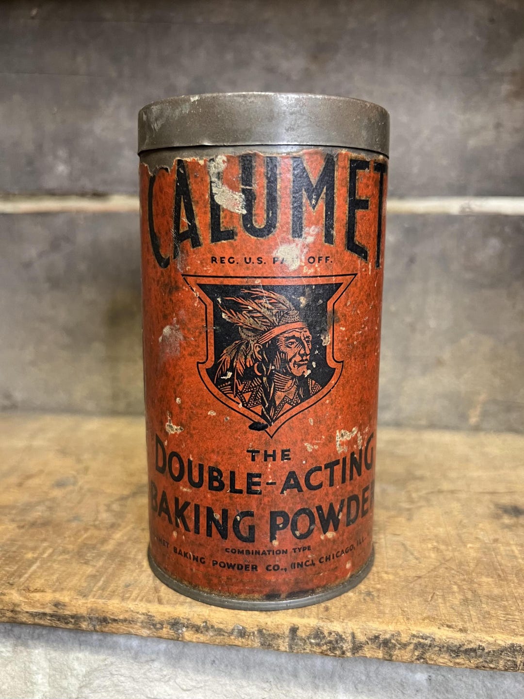 Calumet Double Acting Baking Powder Can - Antique Advertising Paper ...